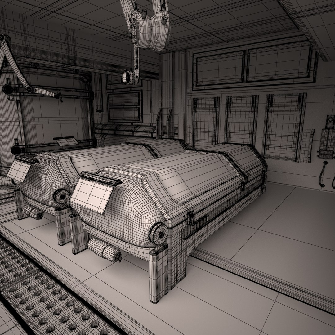 Futuristic sci fi laboratory 3D - TurboSquid 1153894