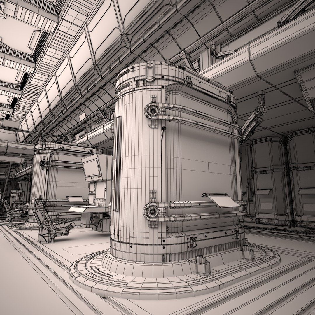 Futuristic sci fi laboratory 3D - TurboSquid 1153894