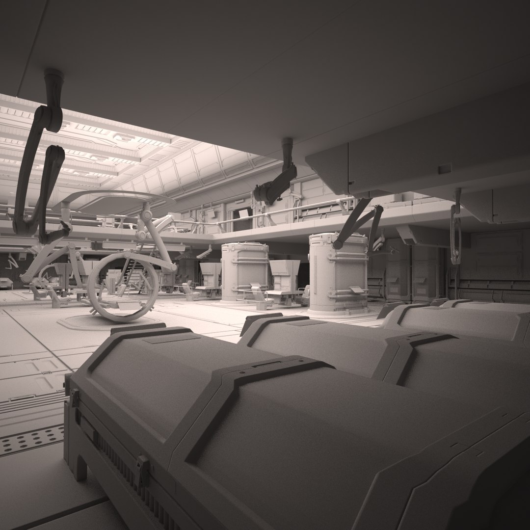 Futuristic sci fi laboratory 3D - TurboSquid 1153894
