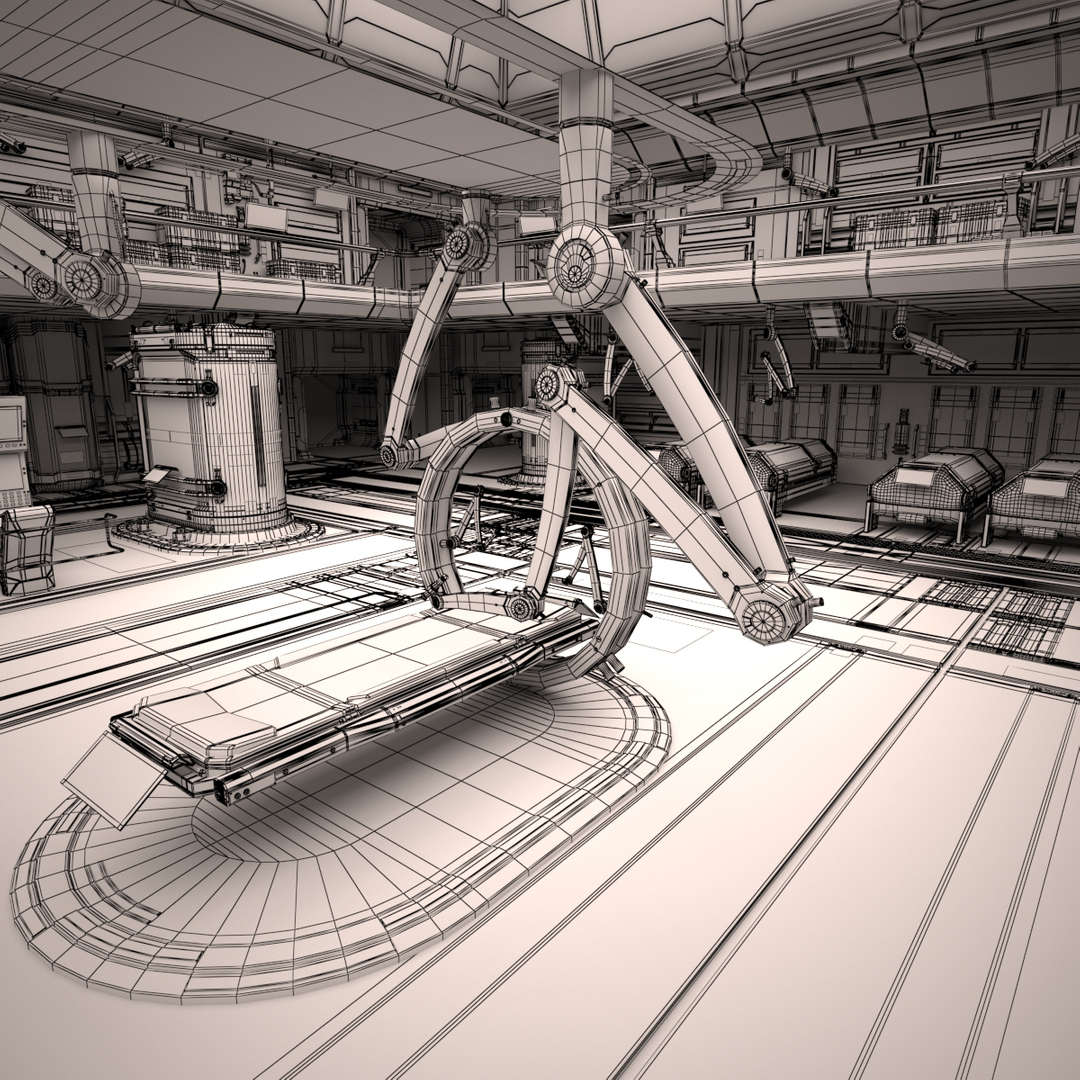 Futuristic sci fi laboratory 3D - TurboSquid 1153894