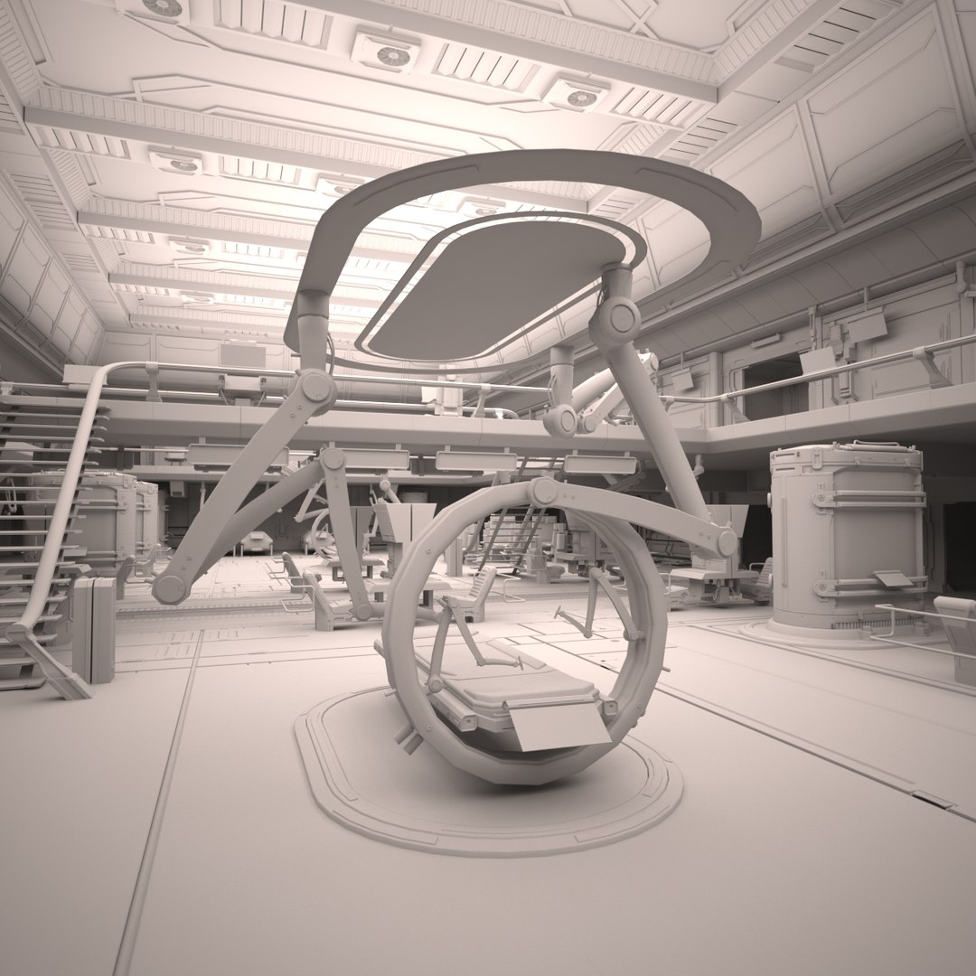 Futuristic sci fi laboratory 3D - TurboSquid 1153894