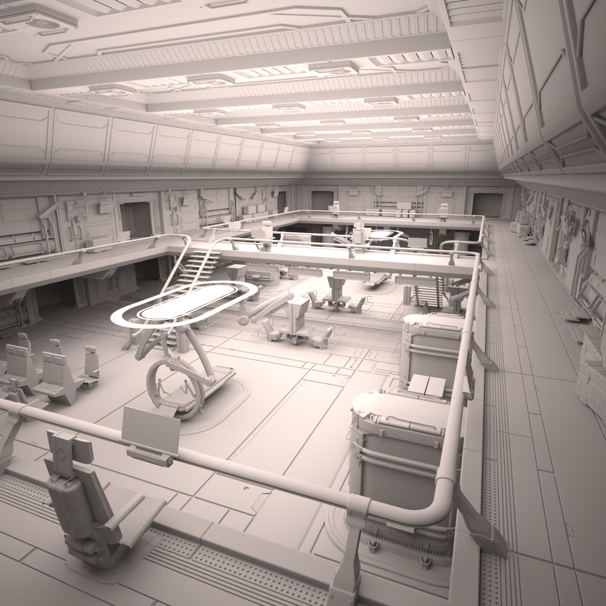 Futuristic sci fi laboratory 3D - TurboSquid 1153894