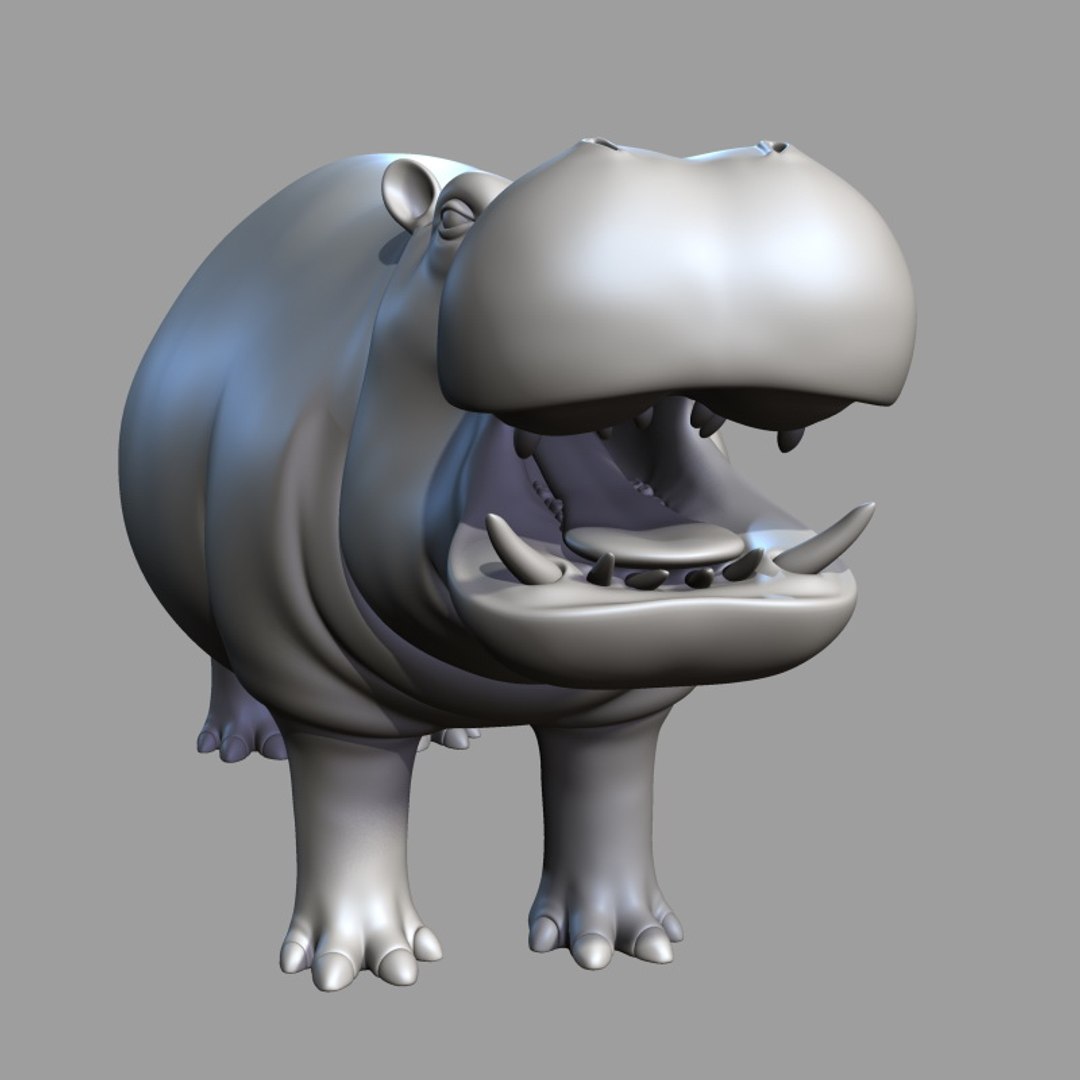 Hippopotamus Hippo 3d Model