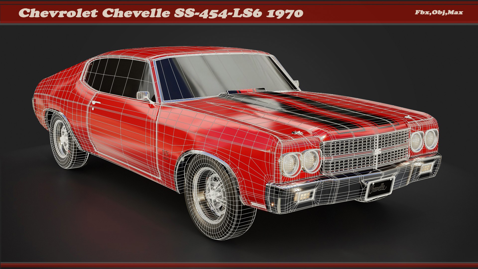 3D Chevrolet Chevelle SS-454 1970 - TurboSquid 2088329