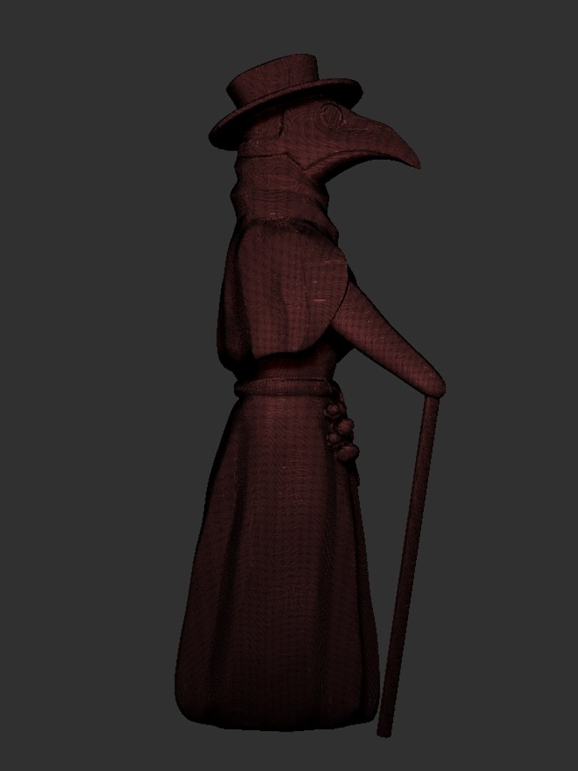 3D Plague Doctor Cartoon - TurboSquid 1534848