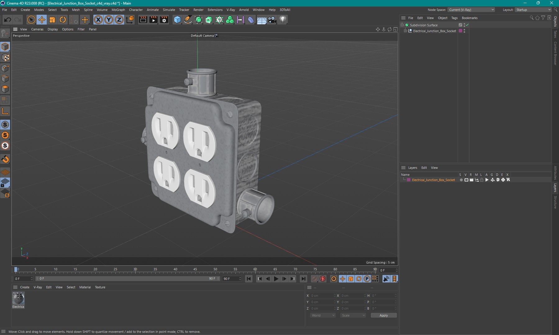Electrical Junction Box Socket 3D - TurboSquid 2347622