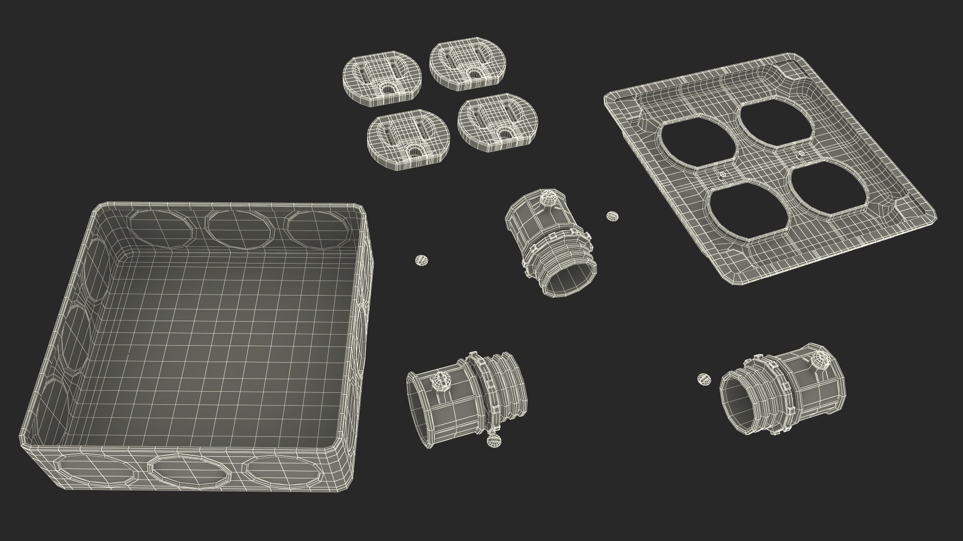 Electrical Junction Box Socket 3D - TurboSquid 2347622