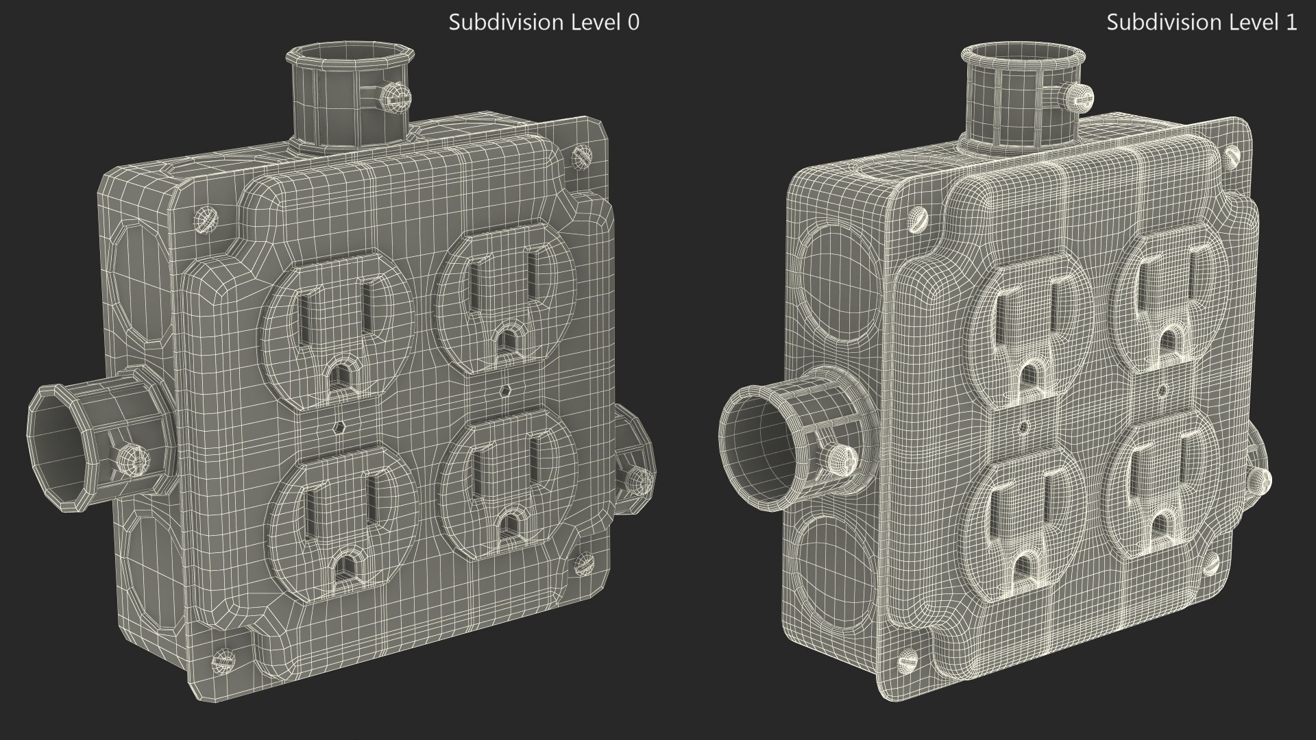 Electrical Junction Box Socket 3D - TurboSquid 2347622