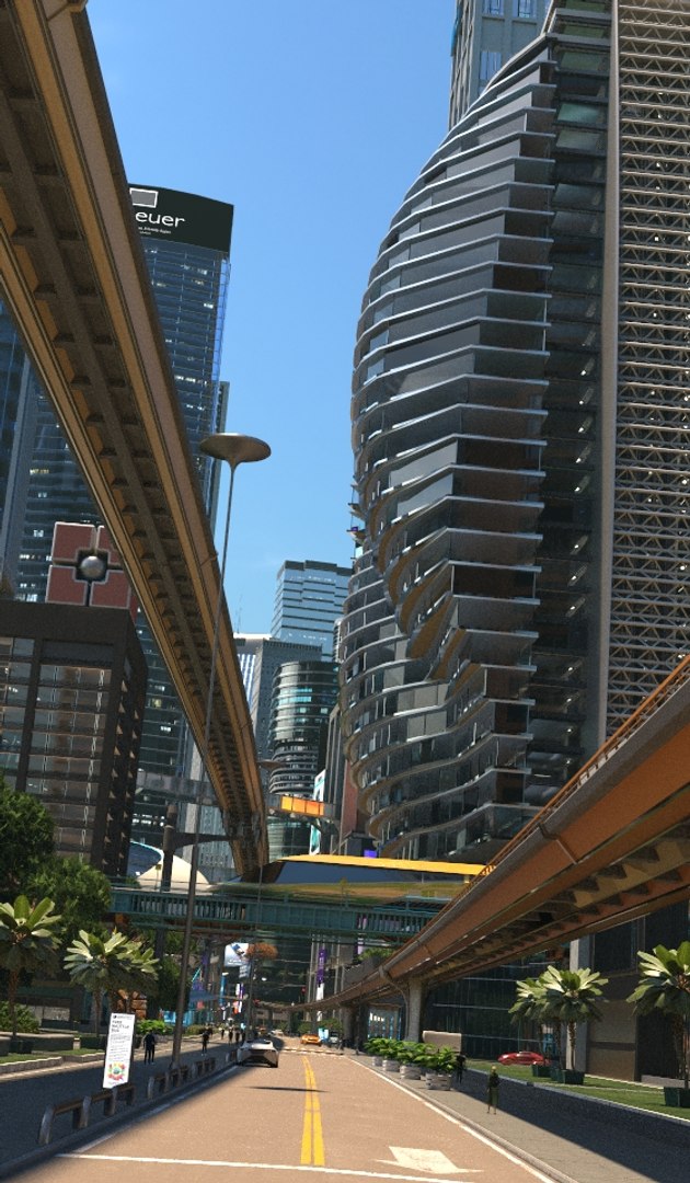 3D Model City Streets With Video Preview 1920x1080 - TurboSquid 2298967