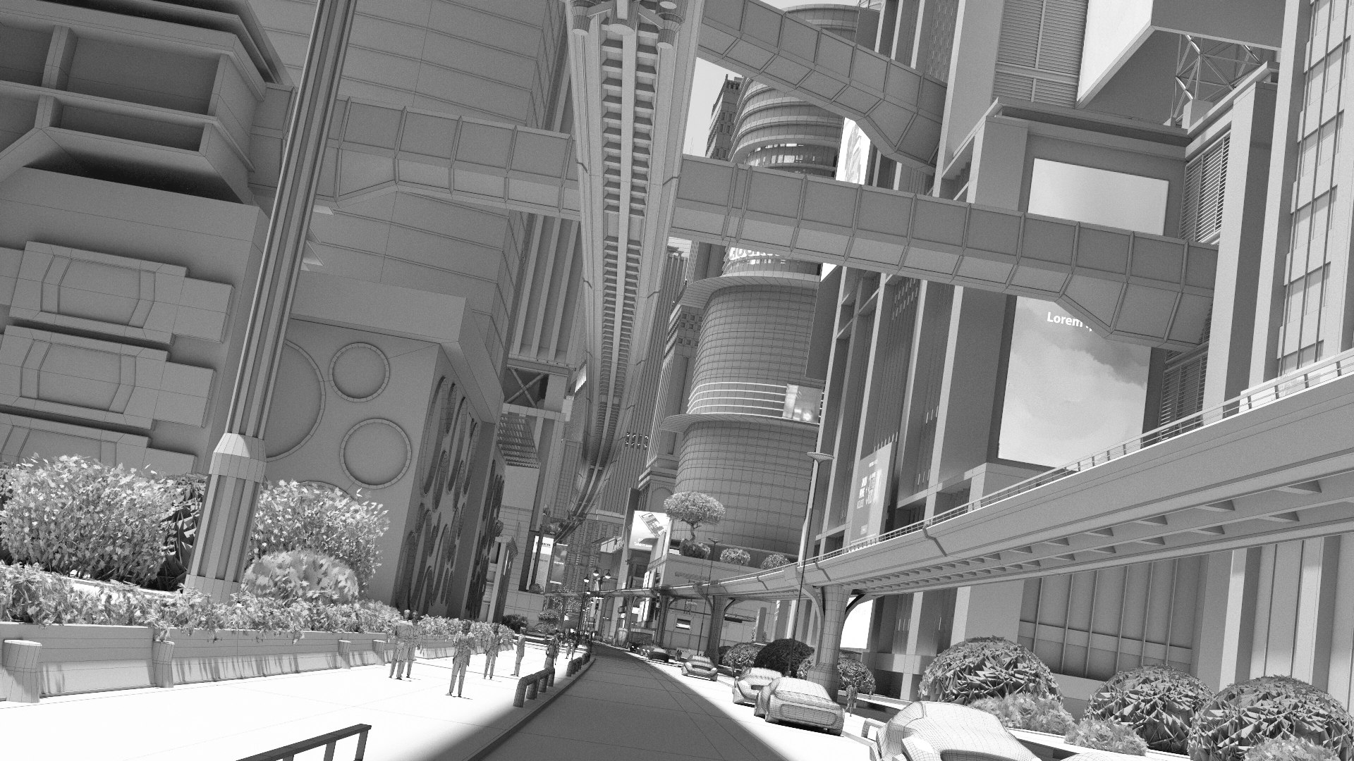 3D Model City Streets With Video Preview 1920x1080 - TurboSquid 2298967