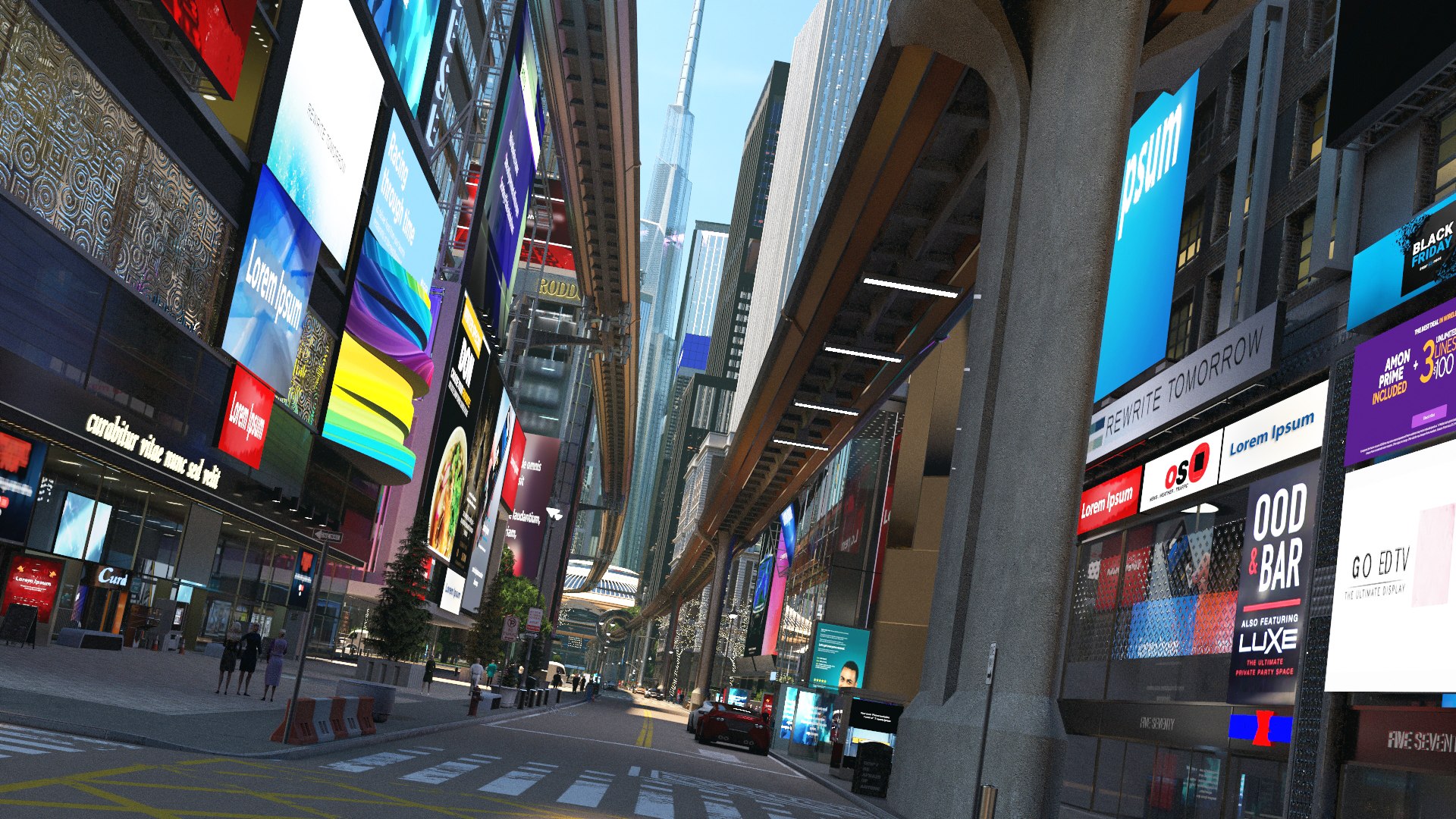 3D Model City Streets With Video Preview 1920x1080 - TurboSquid 2298967