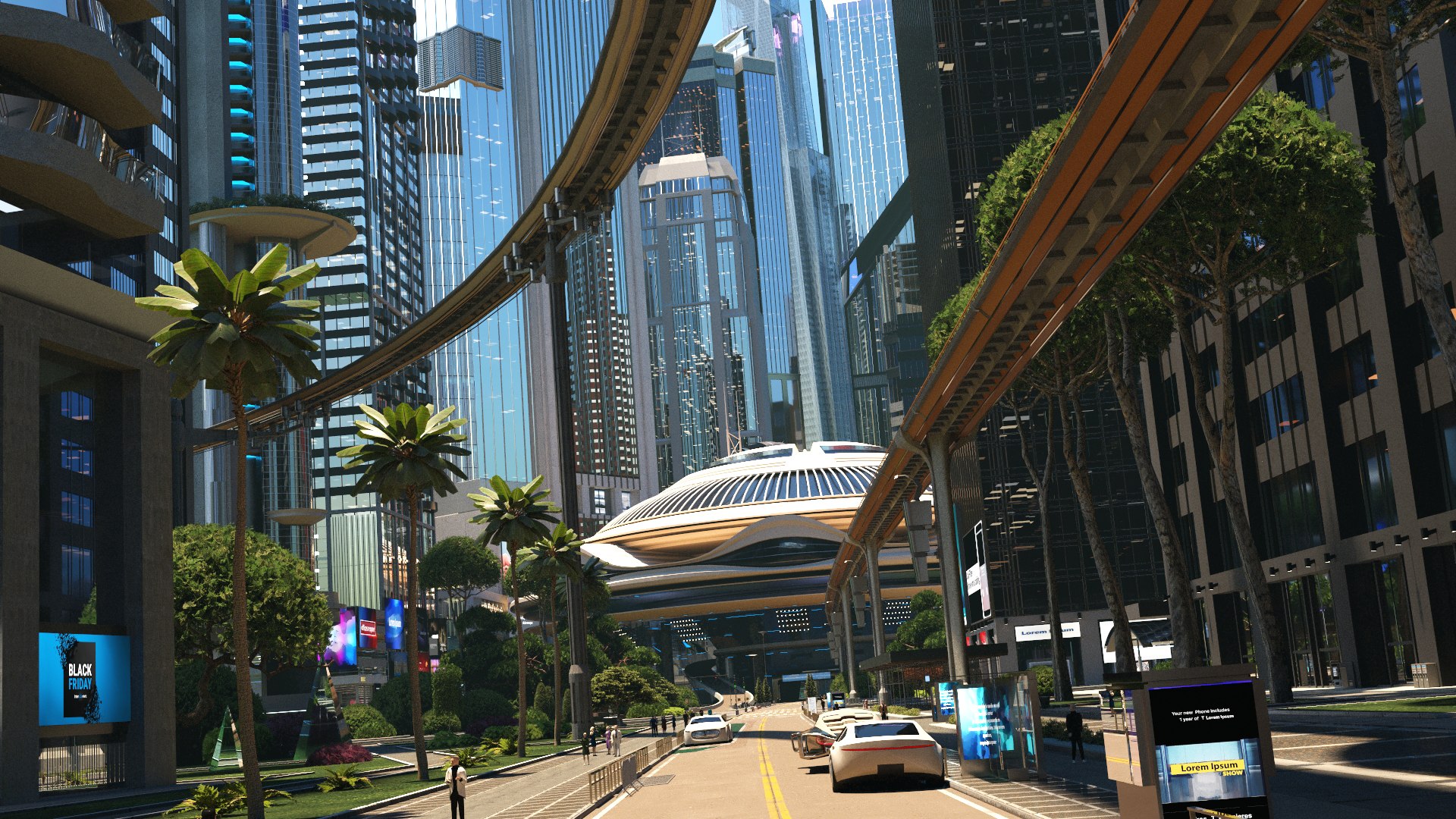 3D Model City Streets With Video Preview 1920x1080 - TurboSquid 2298967