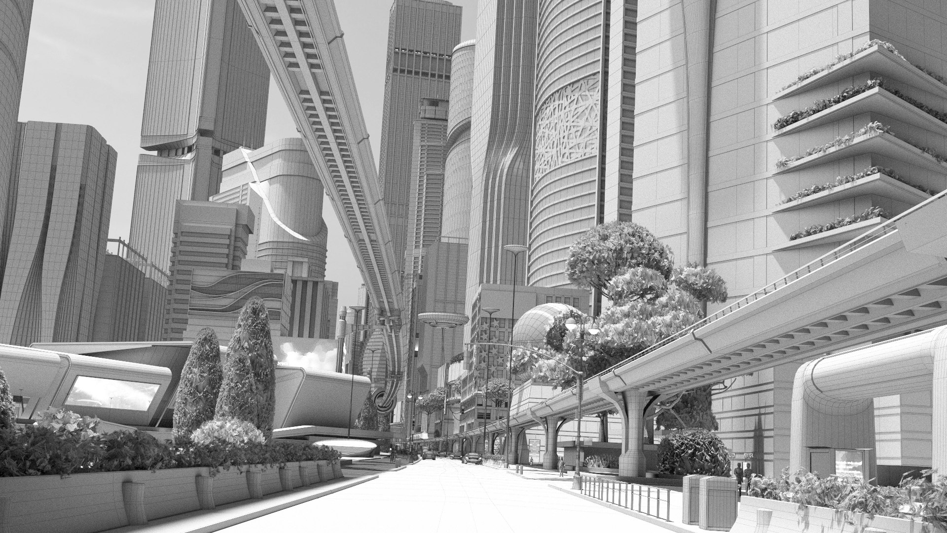 3D Model City Streets With Video Preview 1920x1080 - TurboSquid 2298967