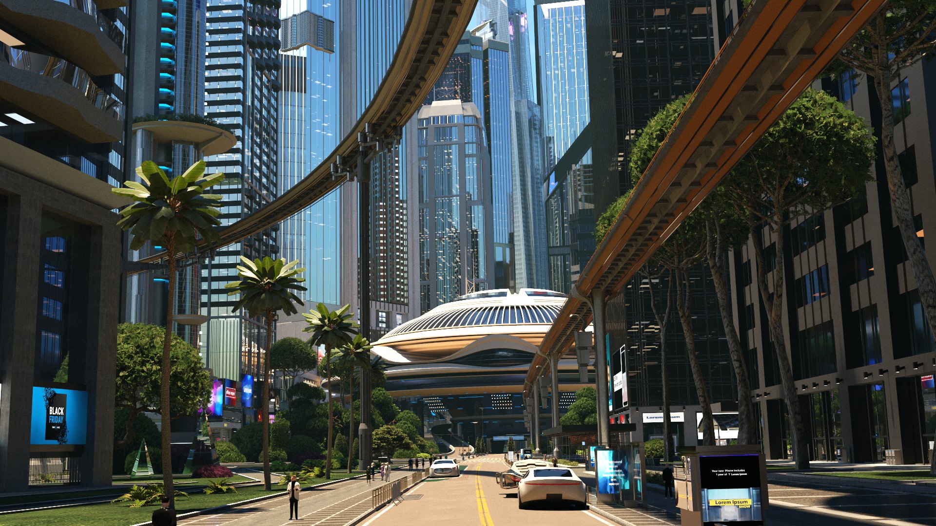 3D Model City Streets With Video Preview 1920x1080 - TurboSquid 2298967
