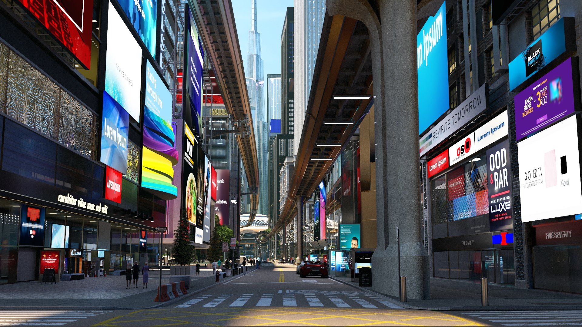 3D Model City Streets With Video Preview 1920x1080 - TurboSquid 2298967