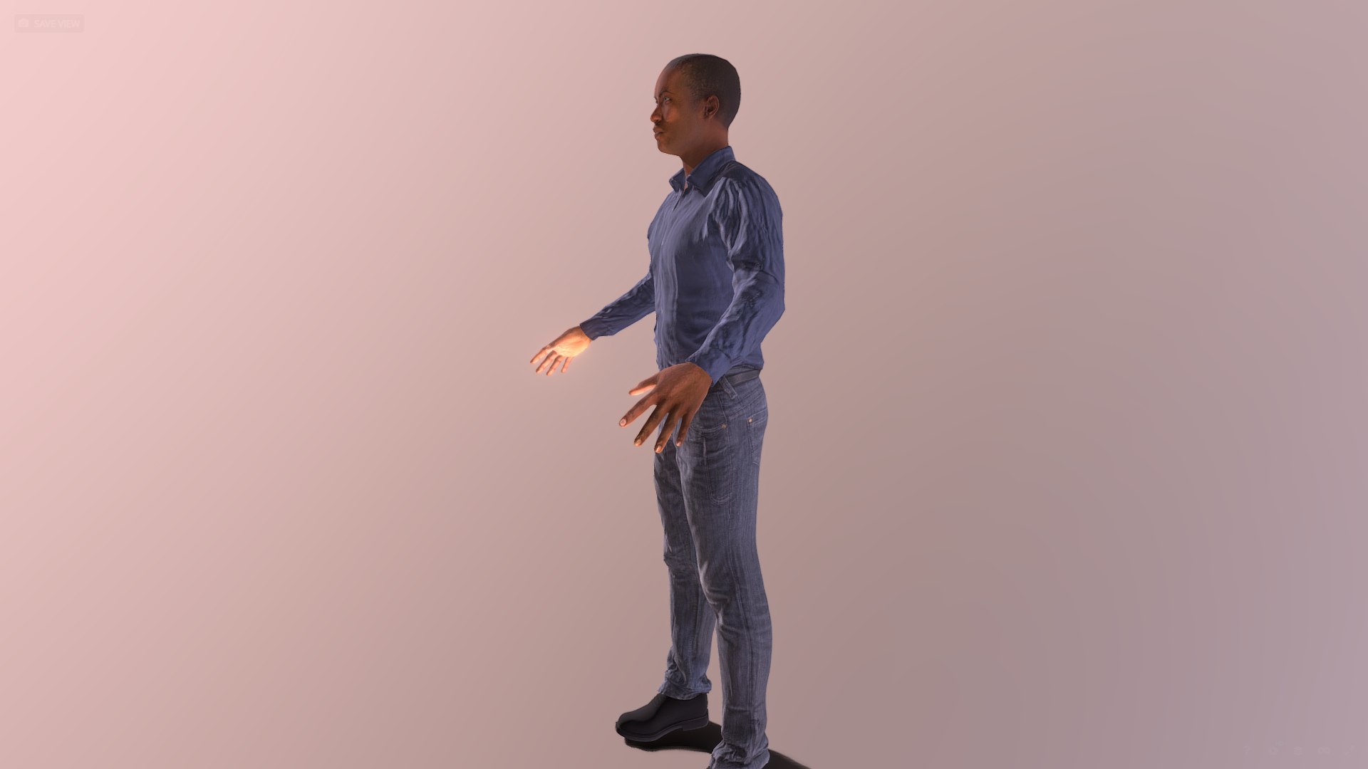 3D Black Human Male Model - TurboSquid 2324601