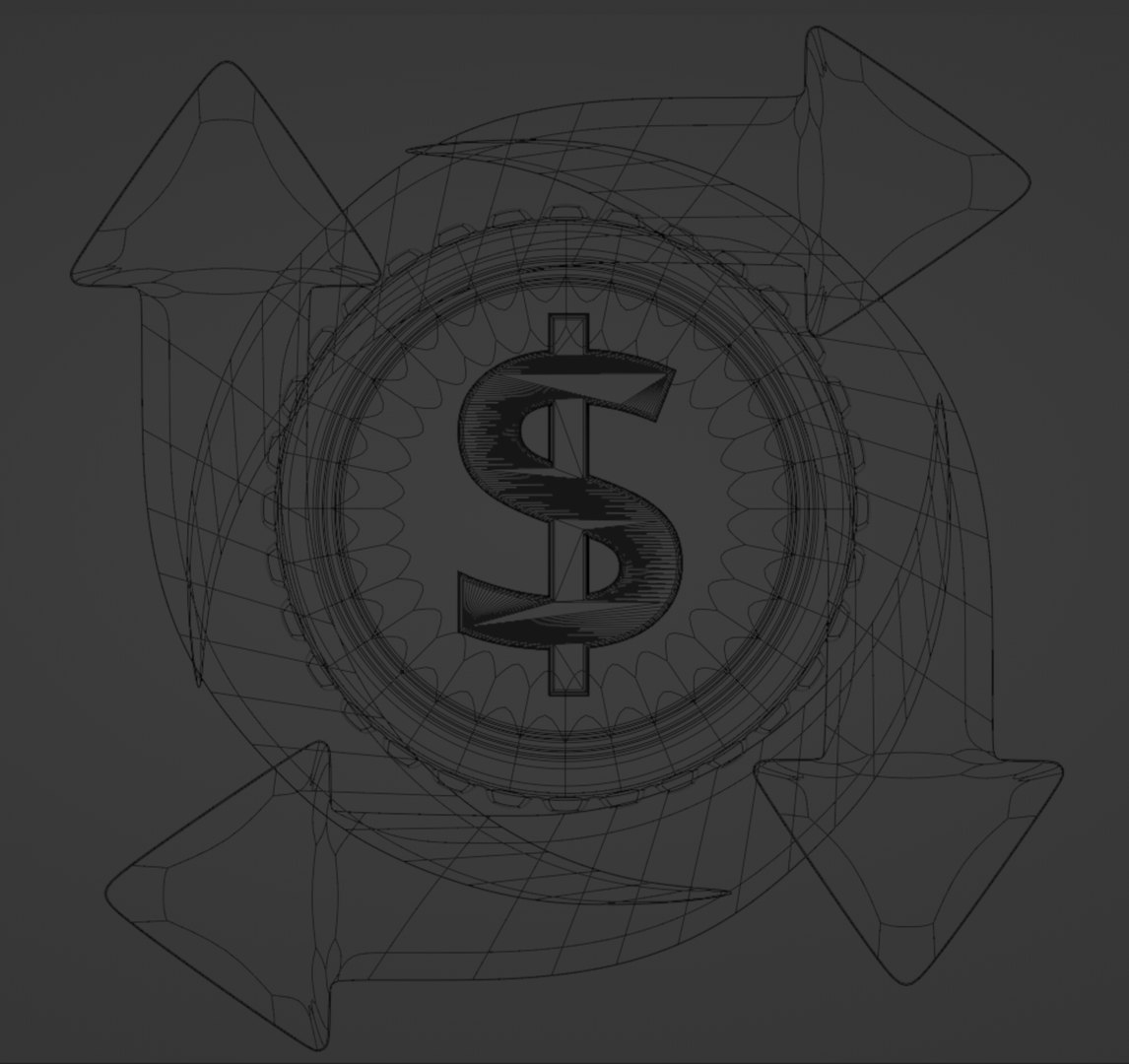 3d rendering cash flow isolated useful for business and finance design ...