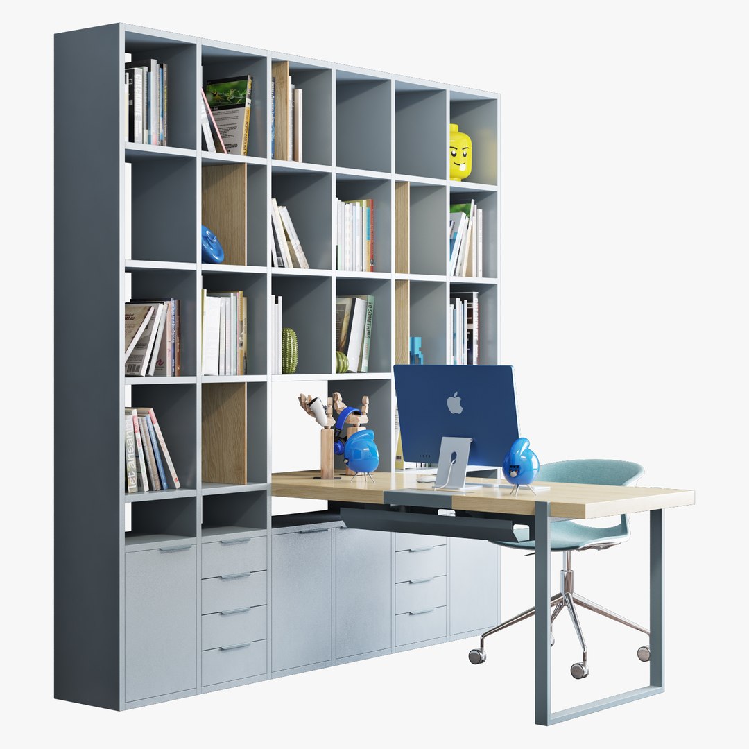 Workplace Set 002 3D - TurboSquid 2038758