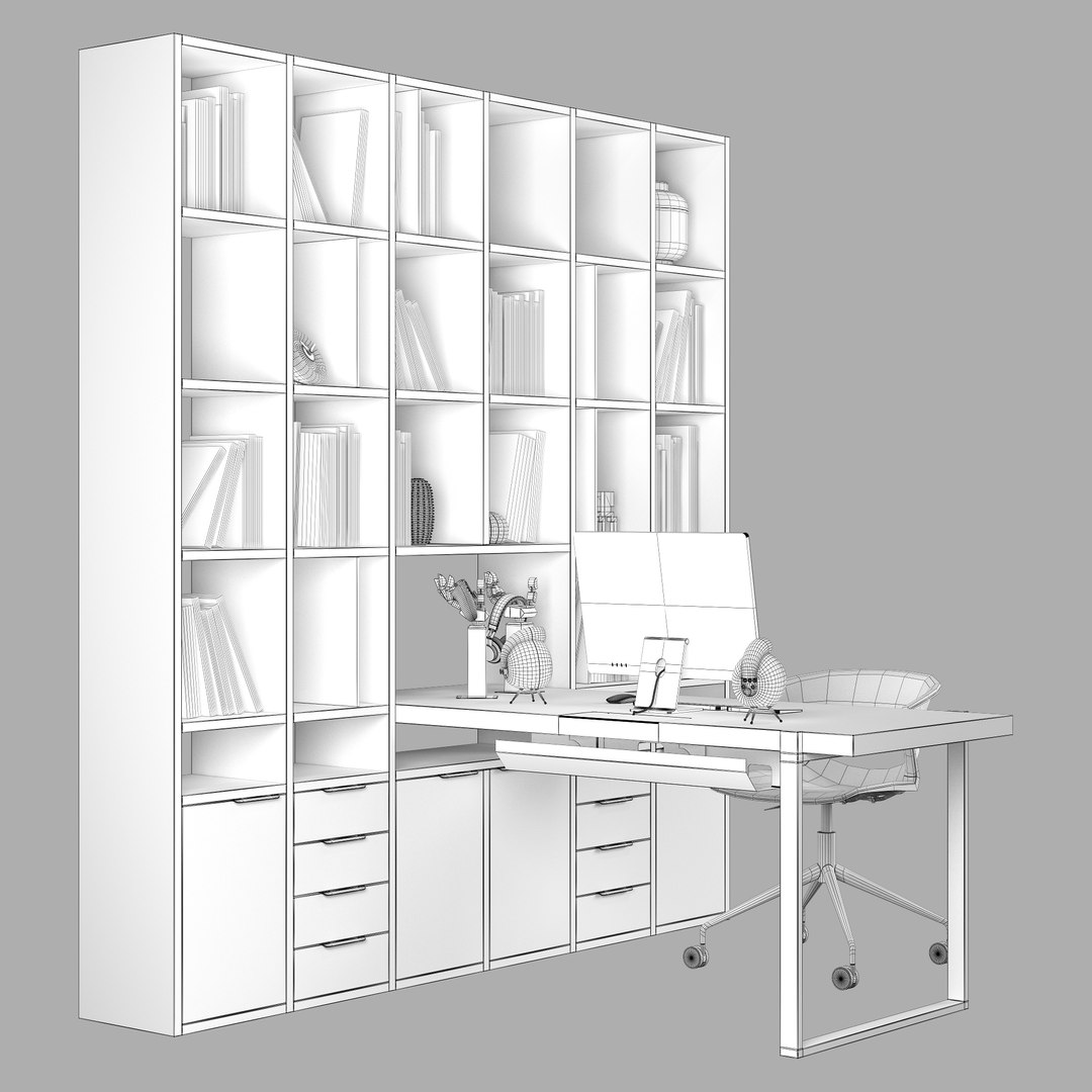Workplace Set 002 3D - TurboSquid 2038758