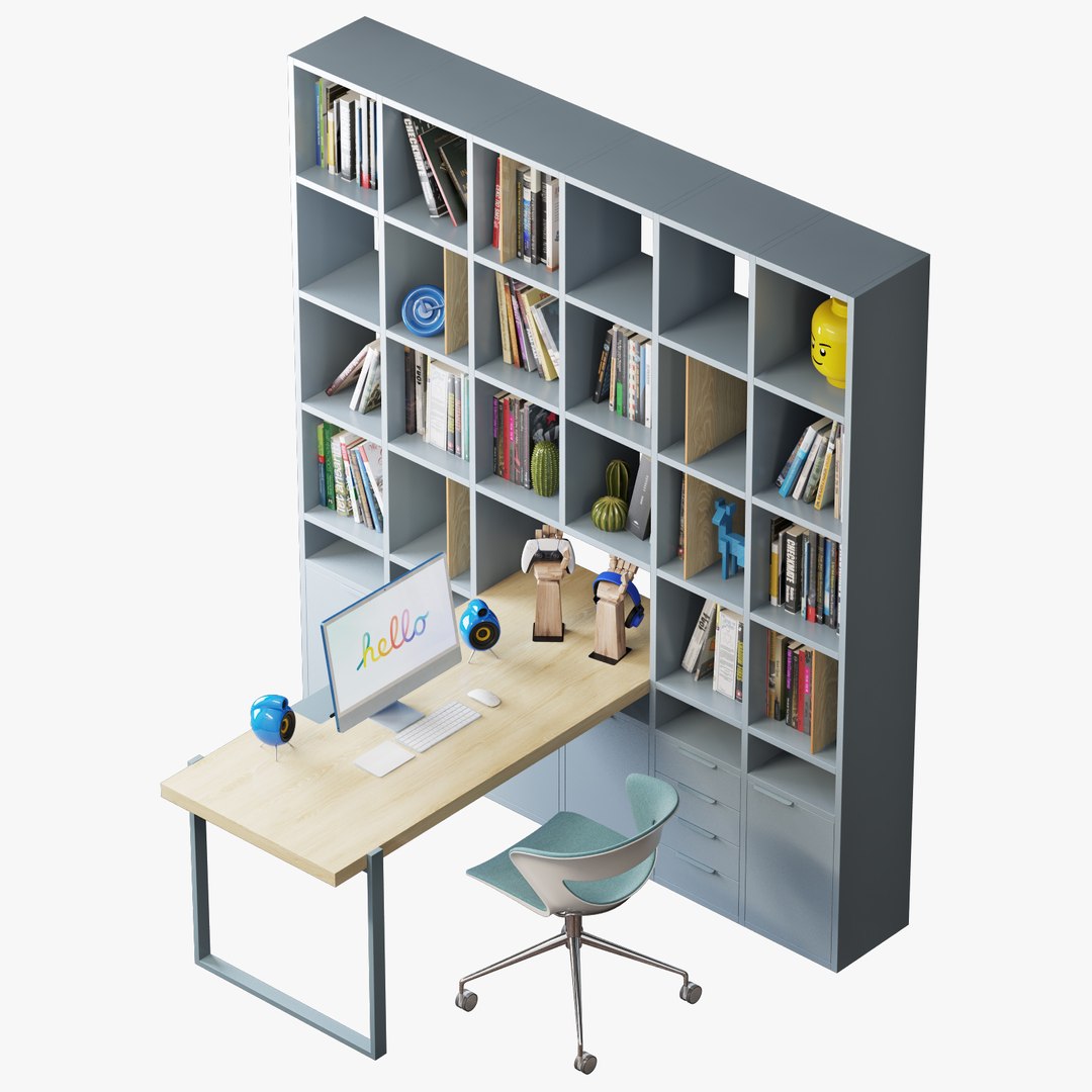 Workplace Set 002 3D - TurboSquid 2038758