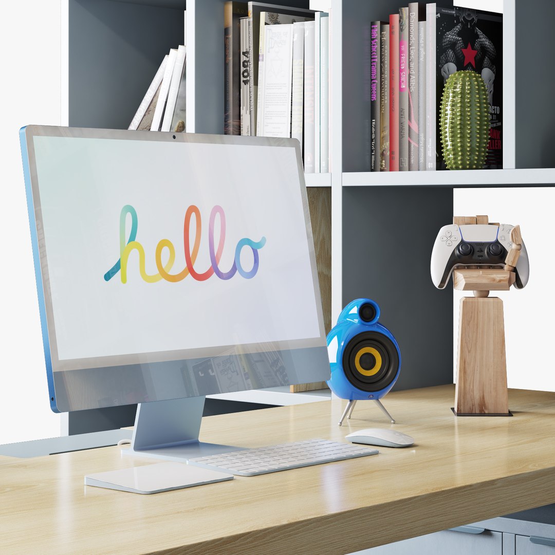 Workplace set 002 3D - TurboSquid 2038758