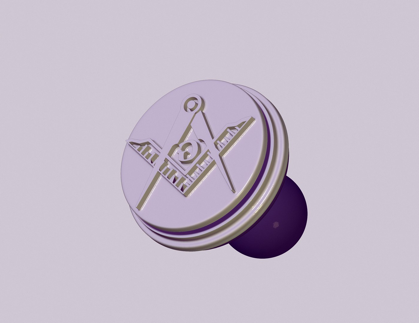 3D Stamp Seal With Masonic Symbols - TurboSquid 1967099