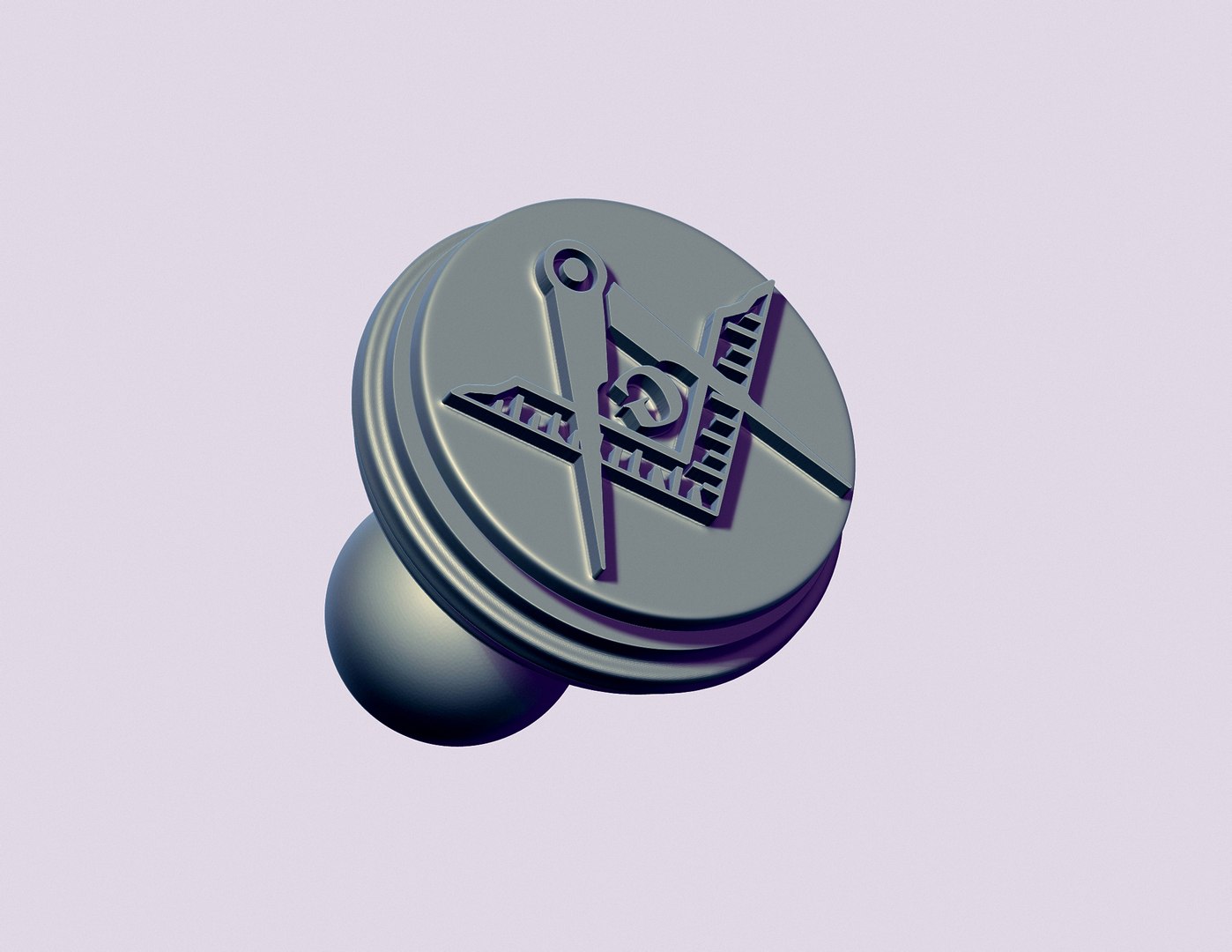 3D Stamp Seal With Masonic Symbols - TurboSquid 1967099