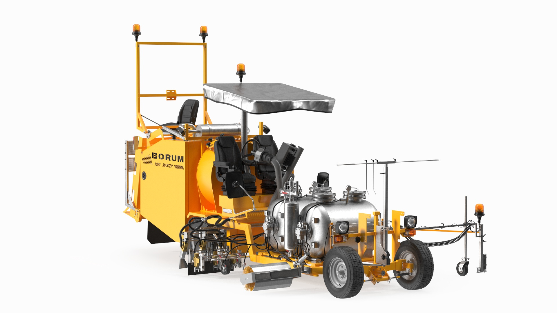 Borum Line Marking Machine Rigged For Maya 3D Model - TurboSquid 2177527