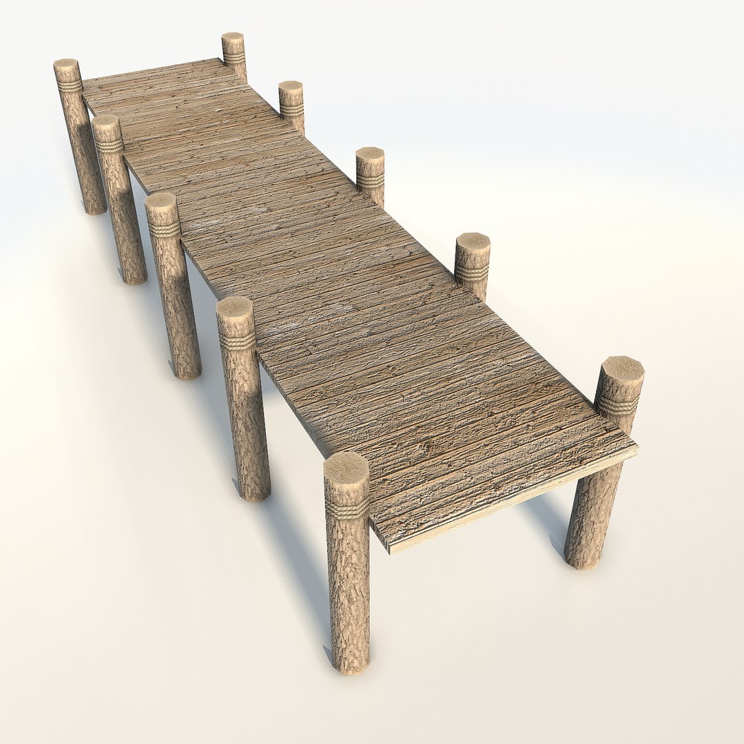 Wooden Pier 3d Model