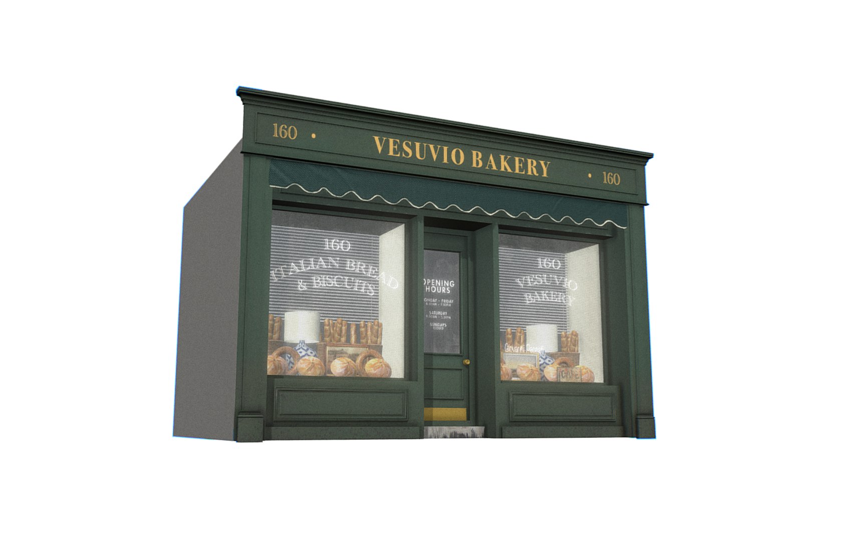 3D Store Front Facade 007 - TurboSquid 2162572