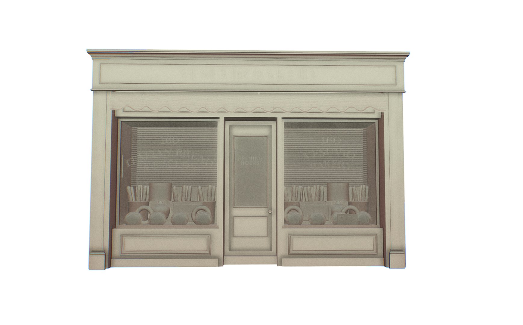 3D Store Front Facade 007 - TurboSquid 2162572