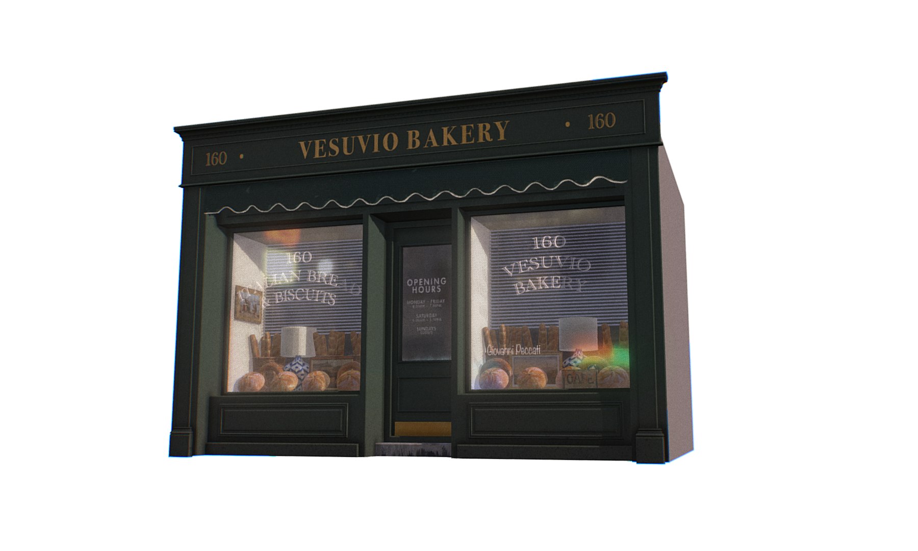 3D Store Front Facade 007 - TurboSquid 2162572