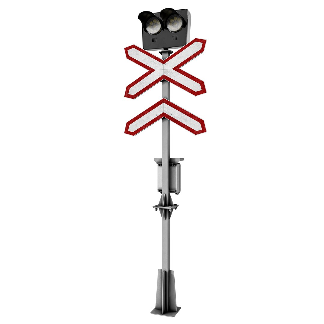 CROSSING TRAFFIC LIGHT TWO-DIGIT SP2 Model - TurboSquid 2356525