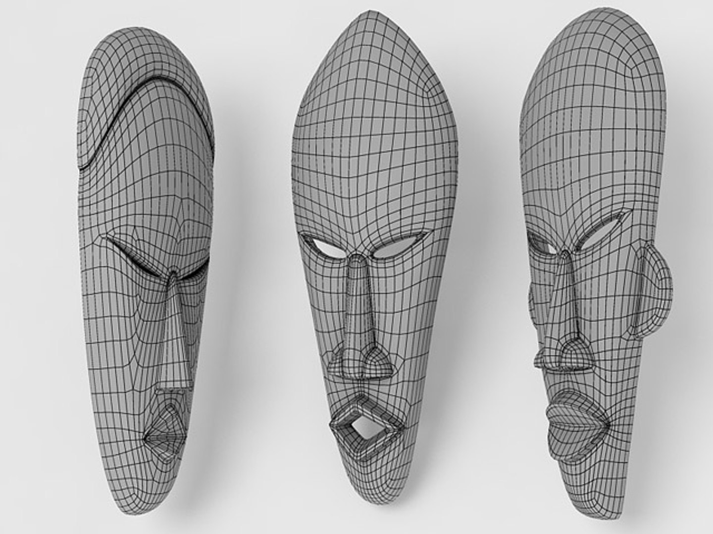 Ritual Masks 3d Model