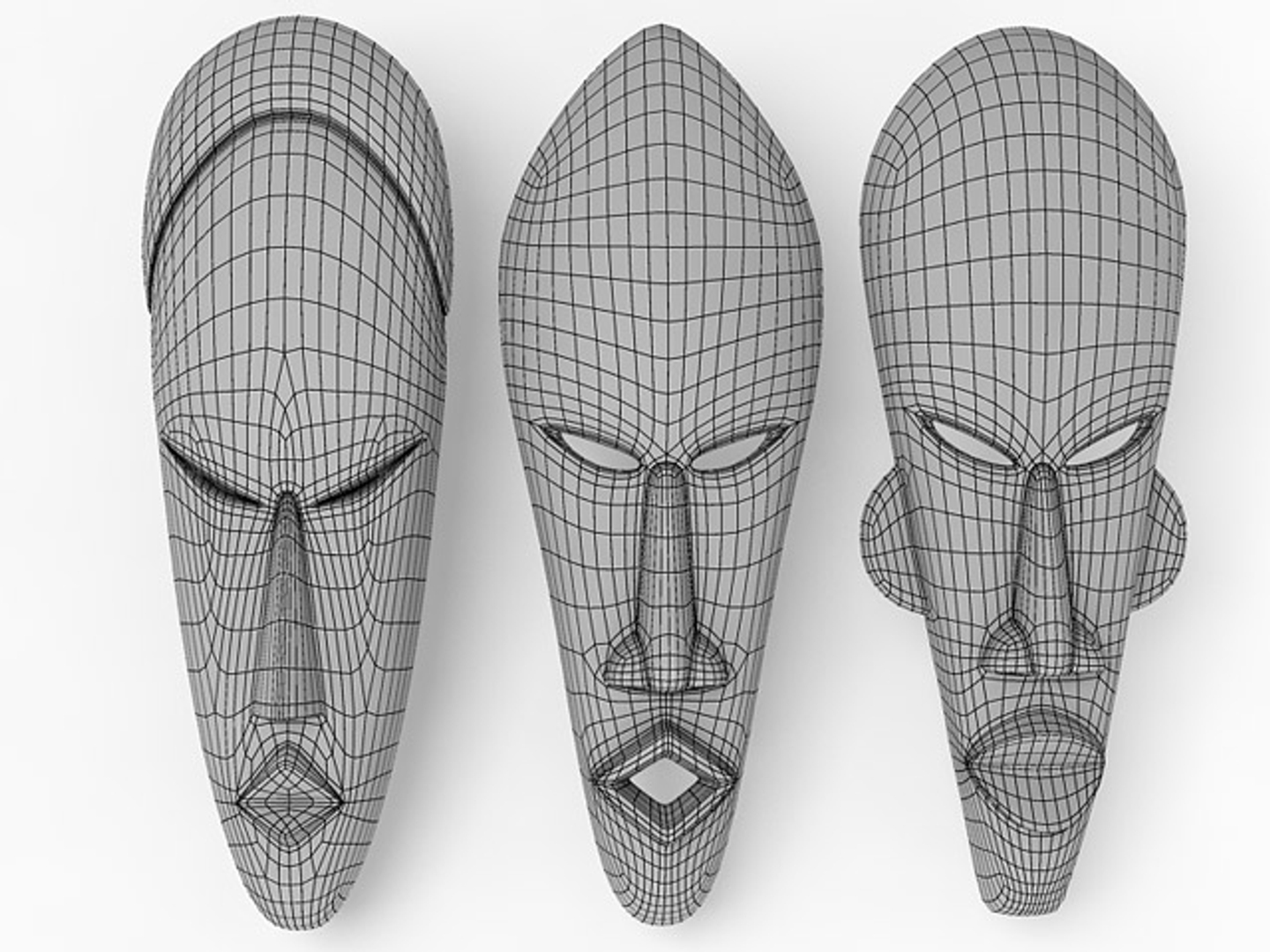 ritual masks 3d model