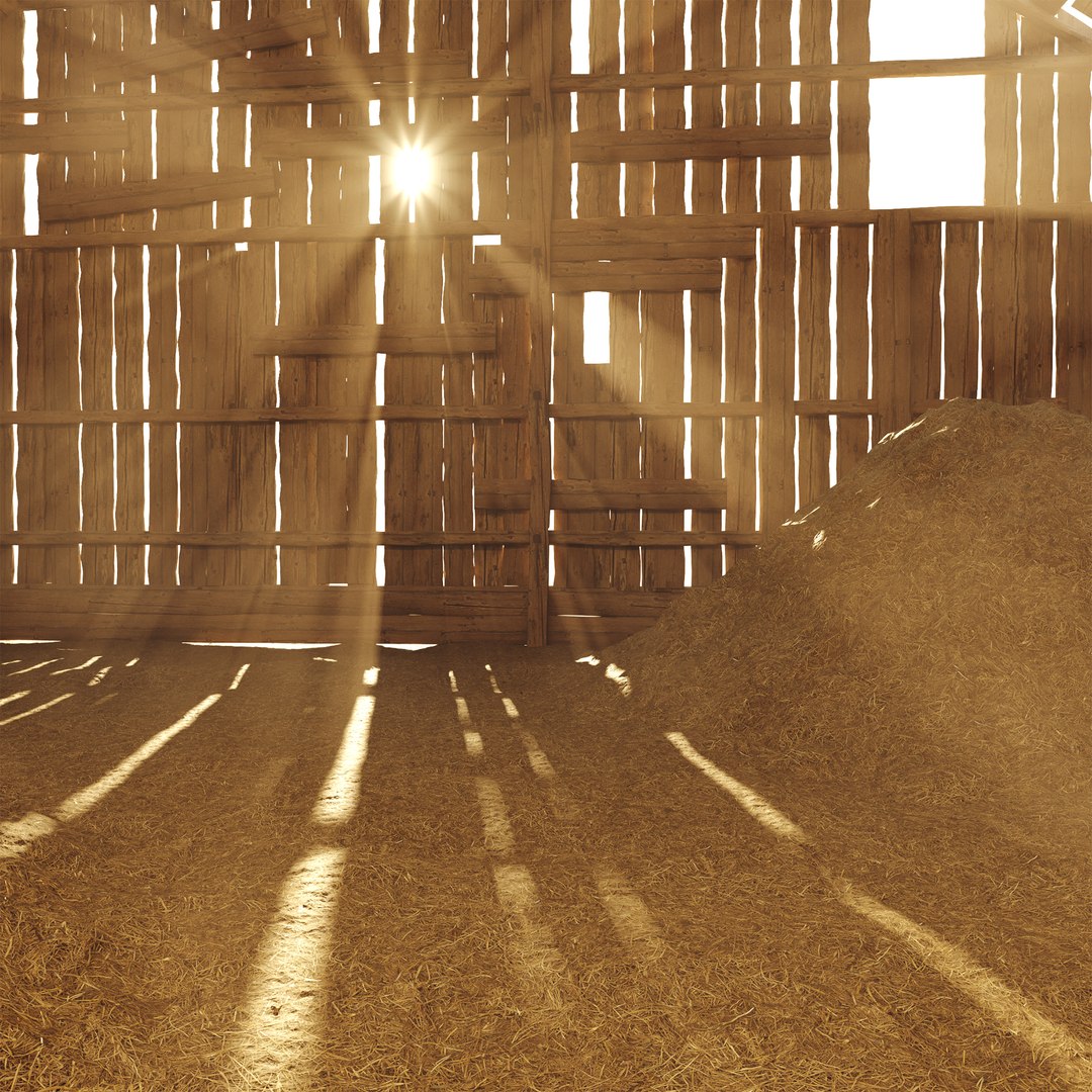 3D Old Hay Barn Interior Scene 3D Model - TurboSquid 2155133