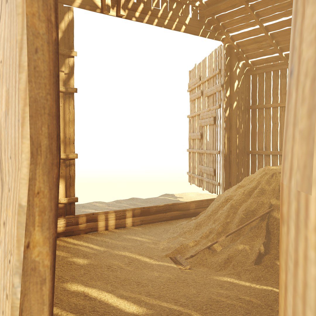 3D Old Hay Barn Interior Scene 3D Model - TurboSquid 2155133