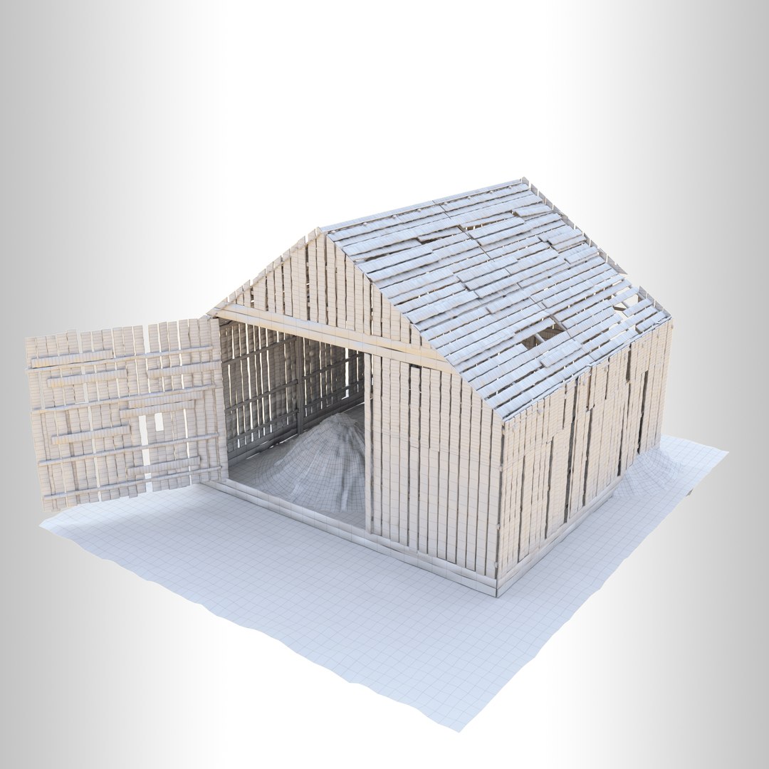 3D Old Hay Barn Interior Scene 3D Model - TurboSquid 2155133