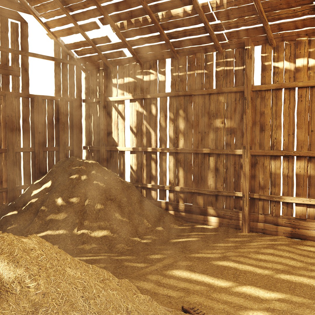 3D Old Hay Barn Interior Scene 3D Model - TurboSquid 2155133