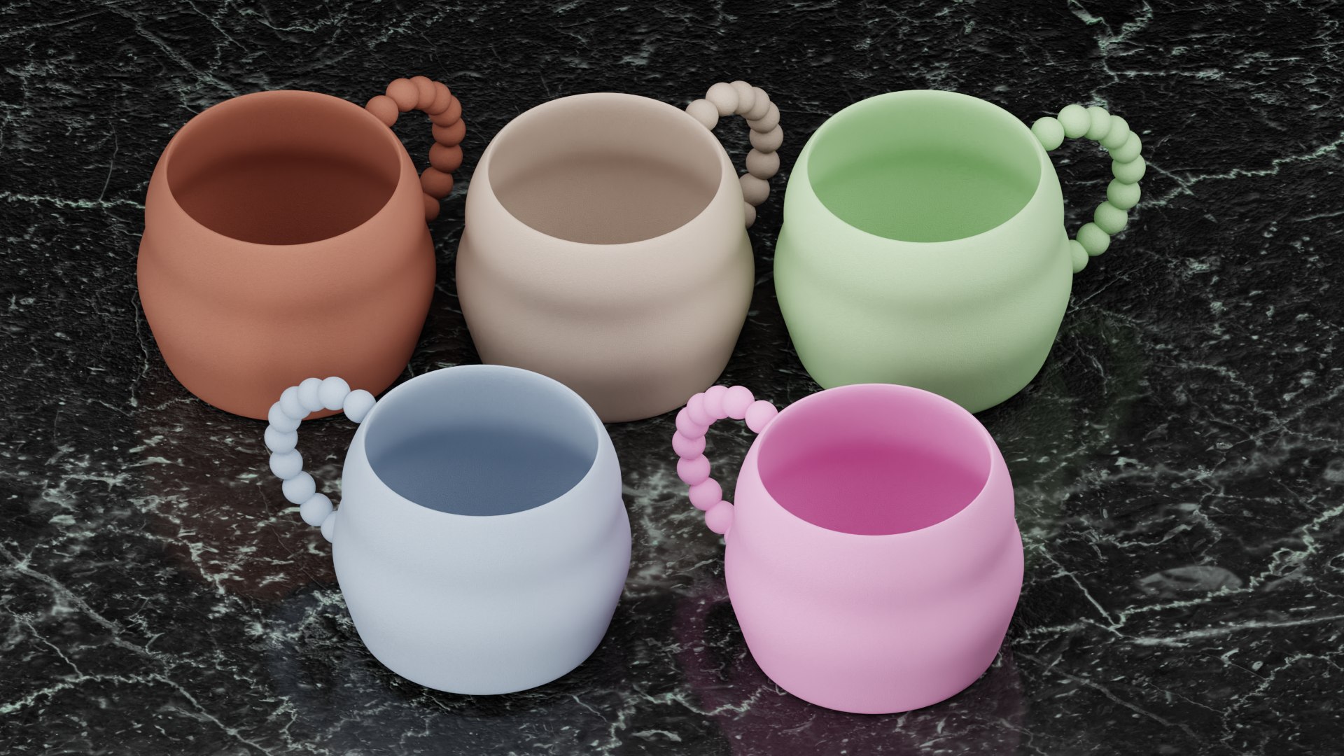 Free 3D Ceramic Mug Set 3D Model Model - TurboSquid 2215589