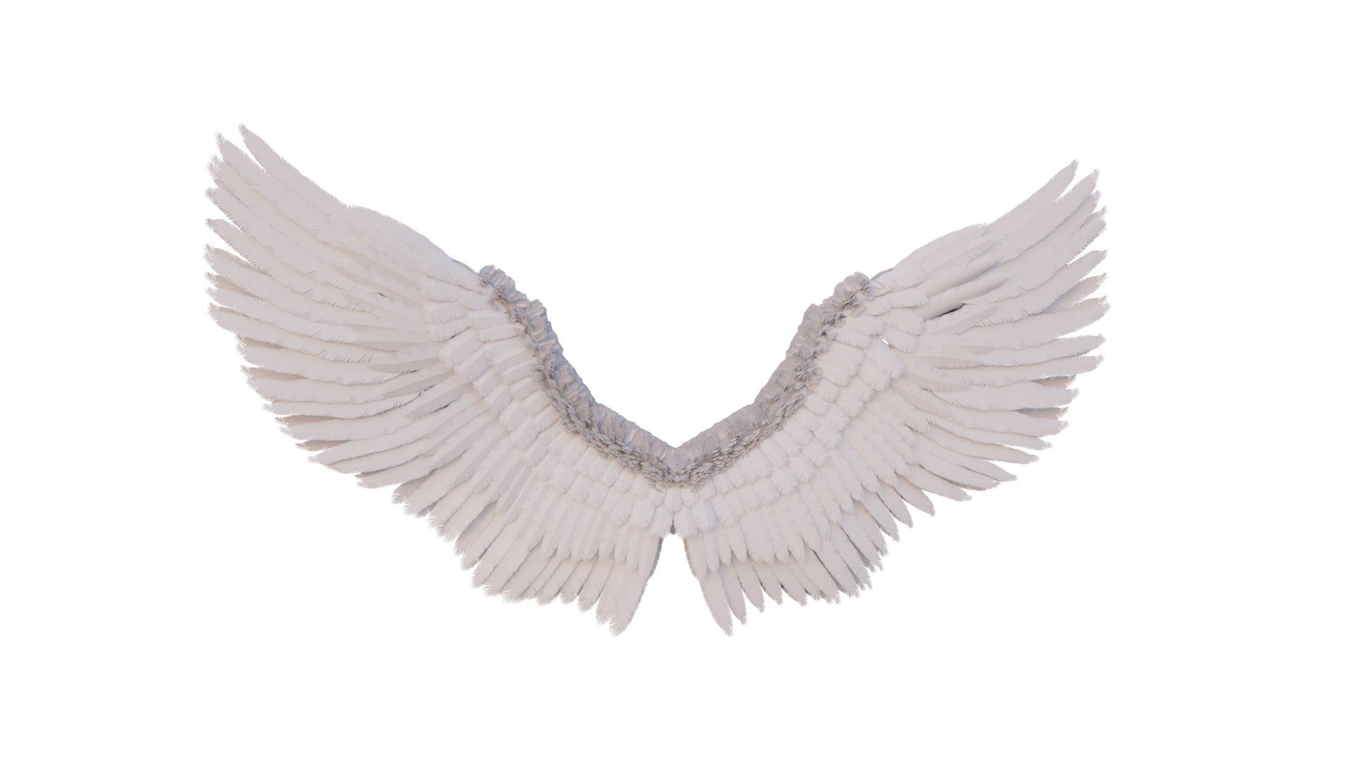 Angel Feather Wings Rigged Stylized 3D Model FBX Blender Textured 3D ...