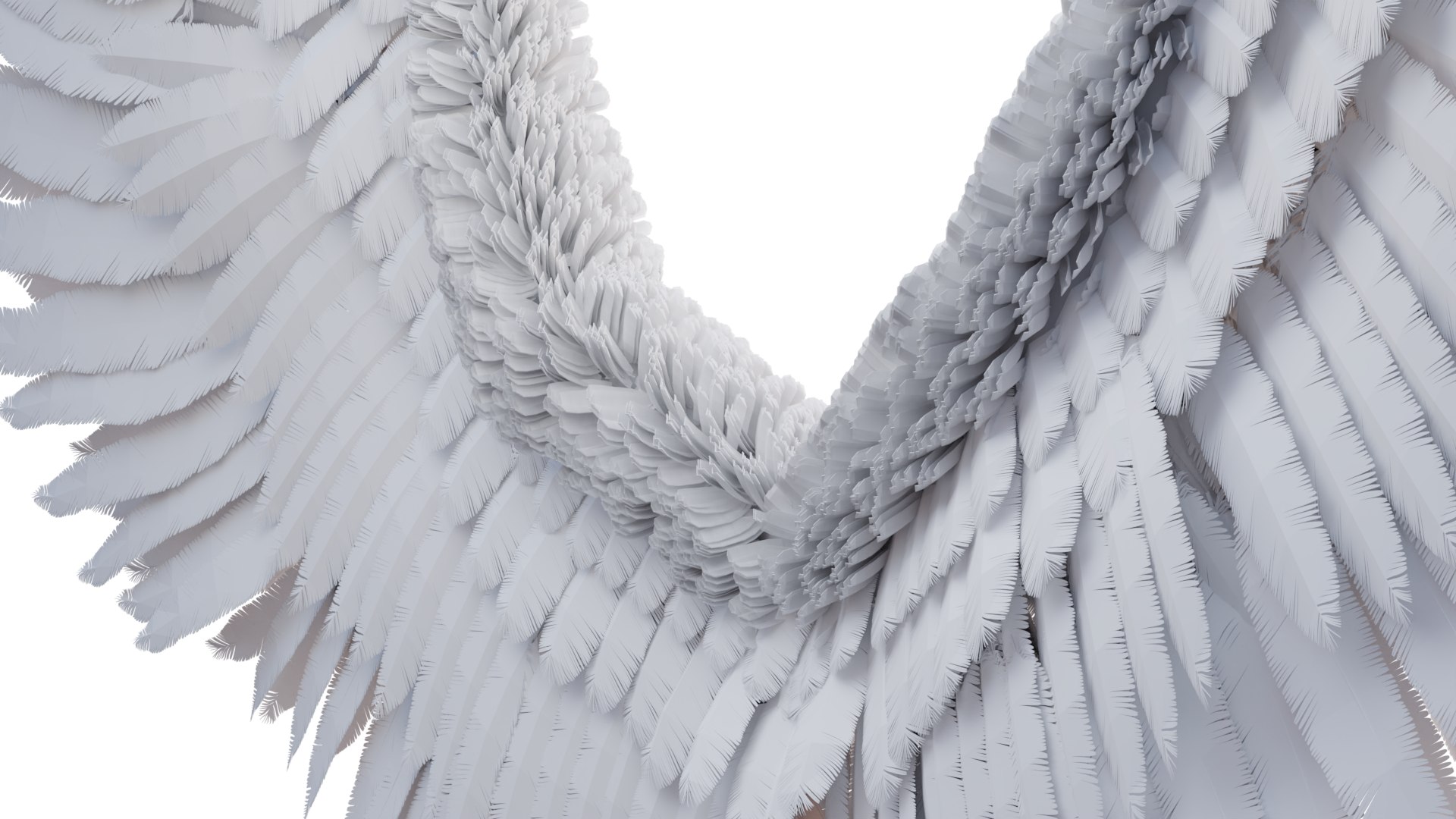 Angel Feather Wings Rigged Stylized 3D Model FBX Blender Textured 3D ...