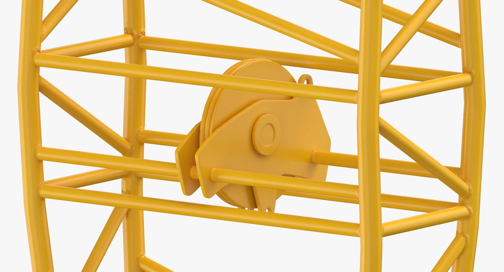 3D Crane Jib Mast Yellow - TurboSquid 1679968