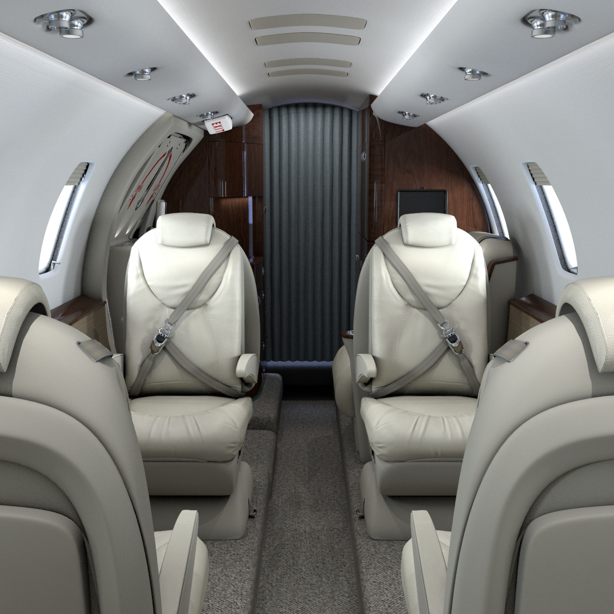 3d realistic cabin cessna citation