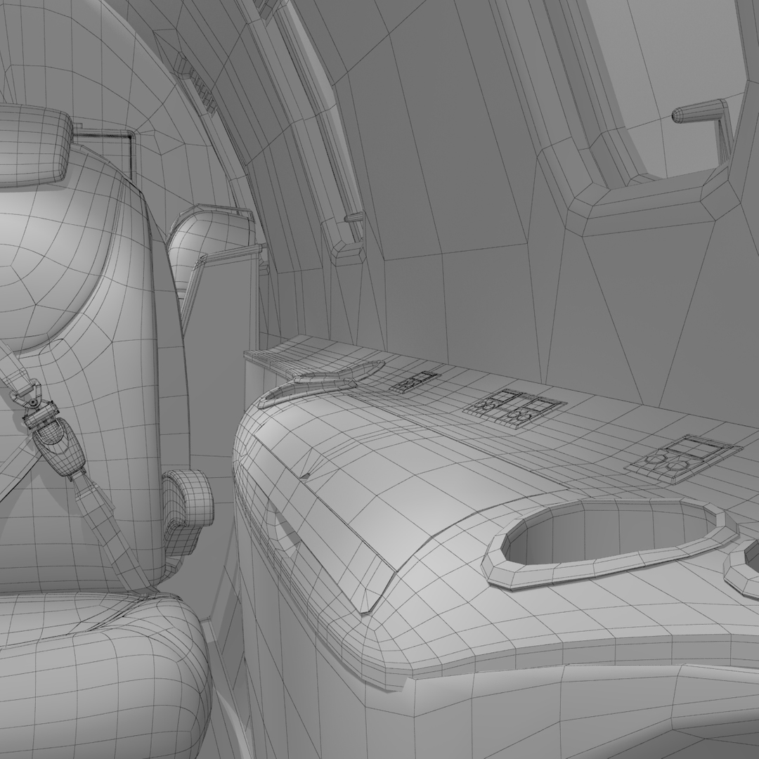 3d realistic cabin cessna citation