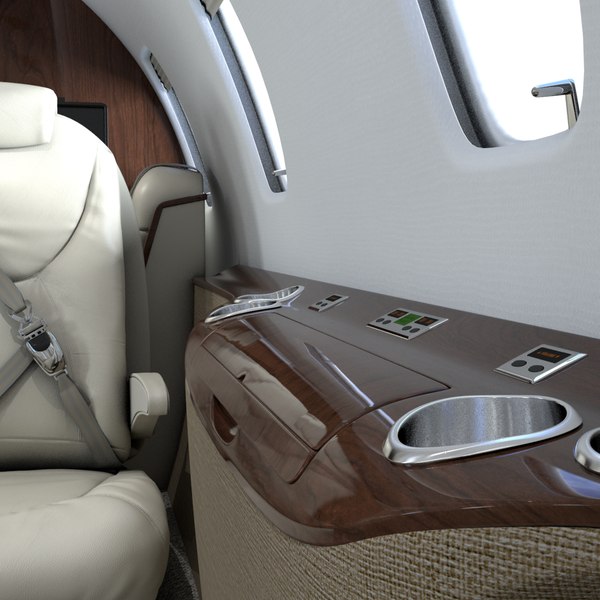 3d realistic cabin cessna citation
