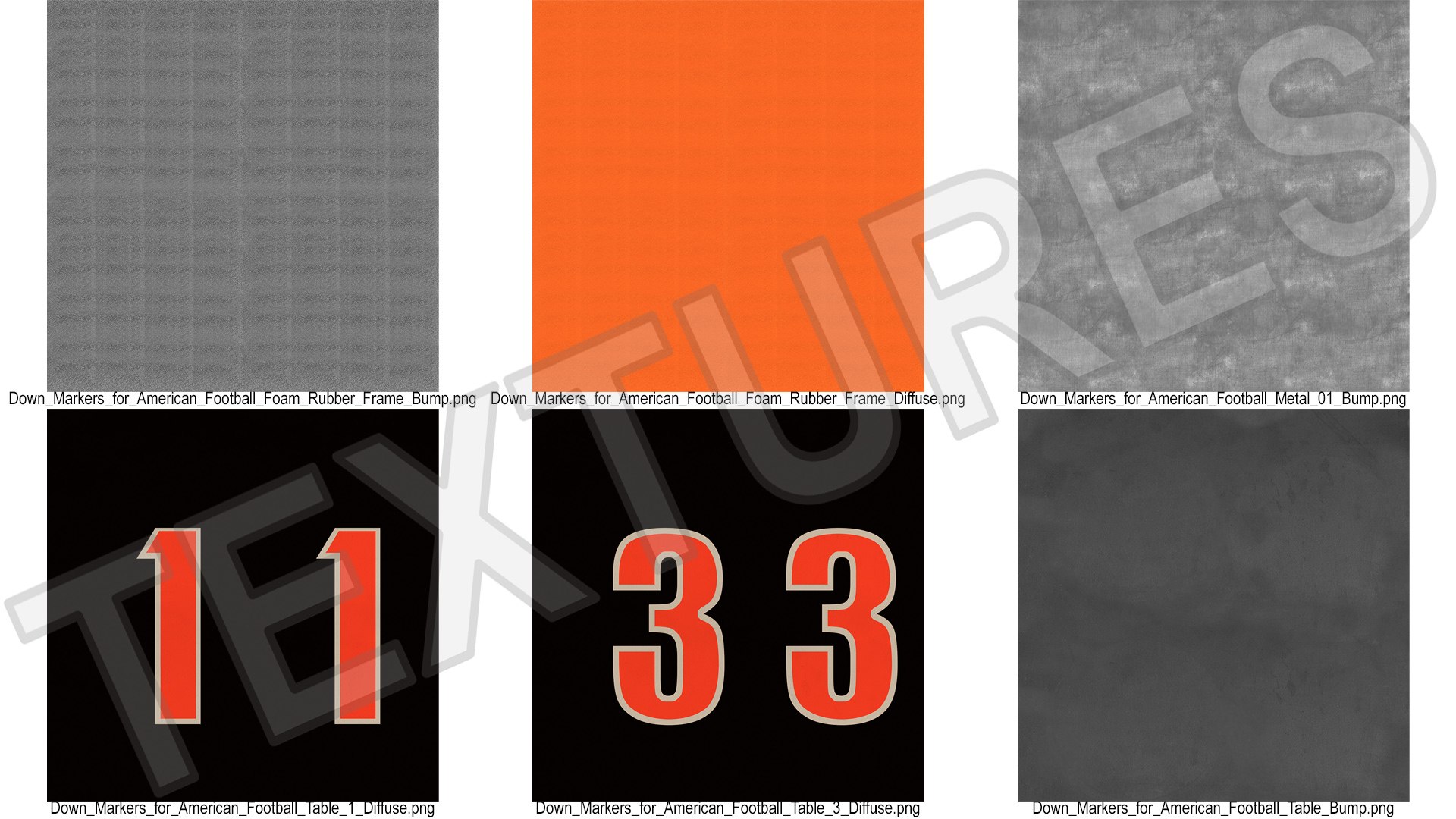 3D Down Markers For American Football - TurboSquid 2234196