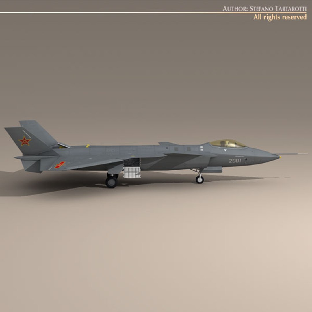 3d Model Chengdu J-20 Stealth Fighter