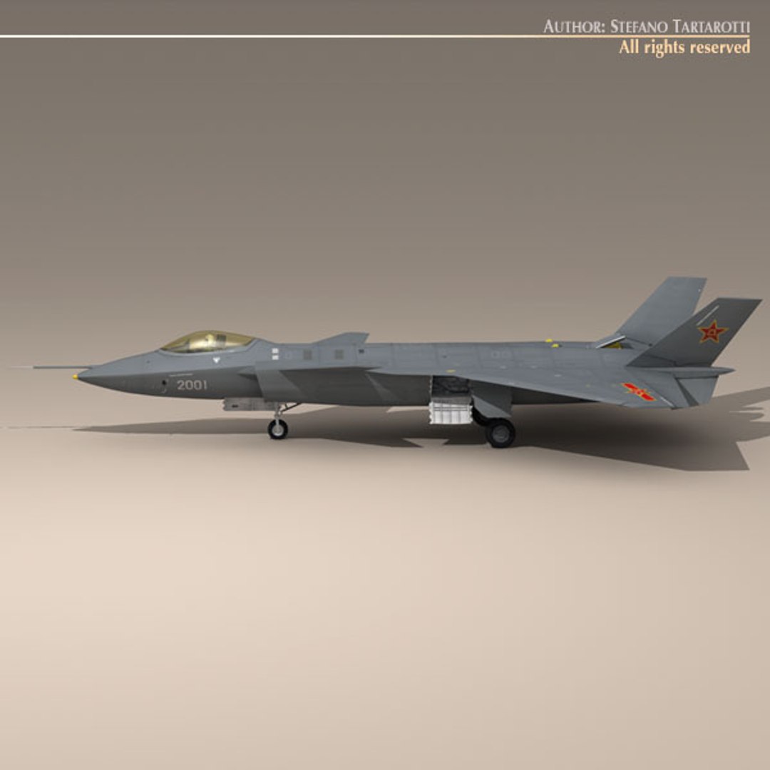 3d Model Chengdu J-20 Stealth Fighter