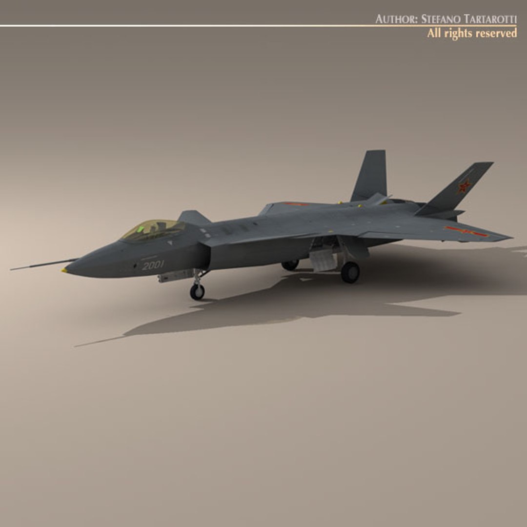 3d Model Chengdu J-20 Stealth Fighter